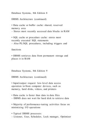 Database Systems Design, Implementation, and Management | DOCX