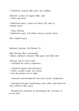 Database Systems Design, Implementation, and Management | DOCX