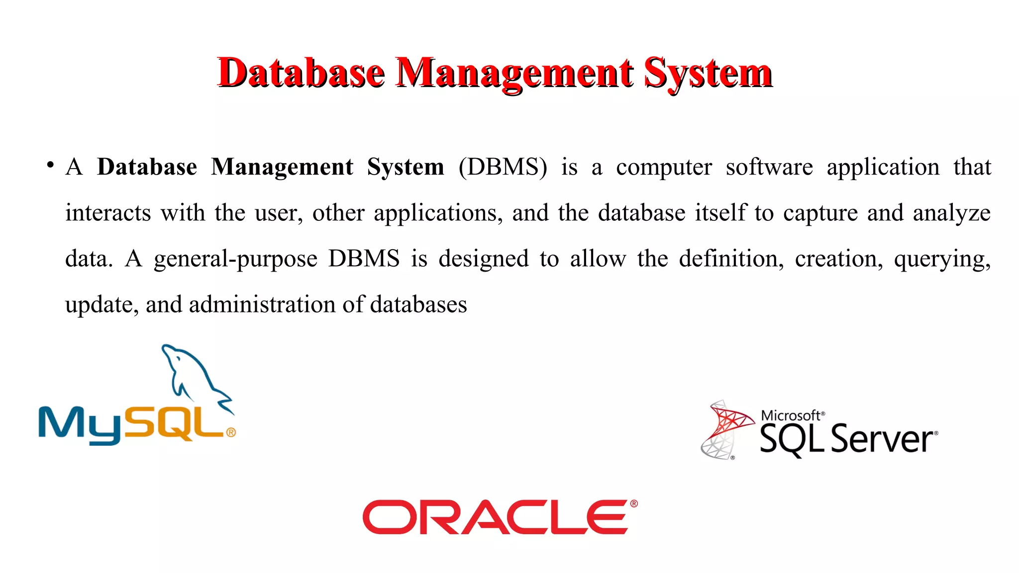 Database systems introduction | PPT