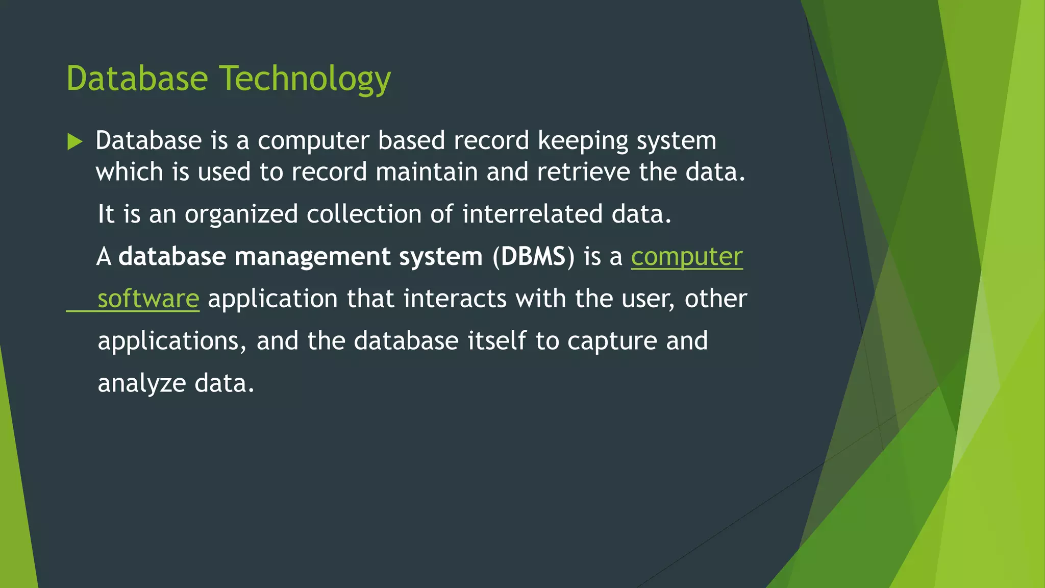 Database technology | PPT | Free Download