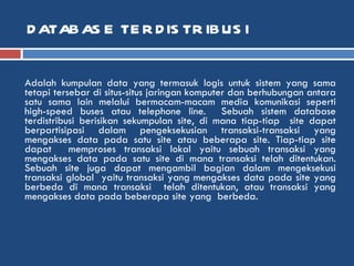 Database terdistribusi | PPT
