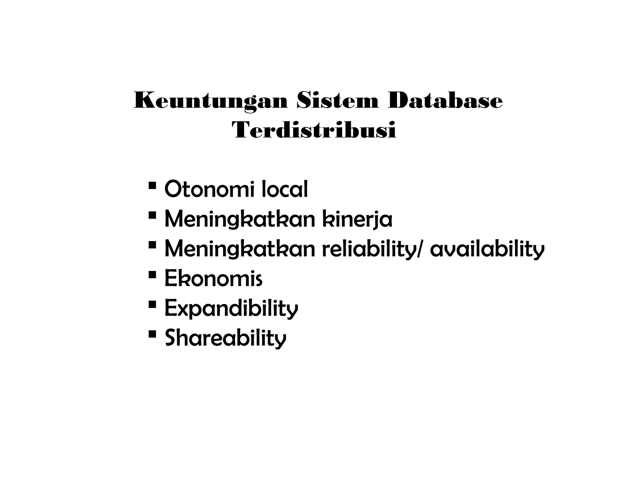 Database Terdistribusi | PPT