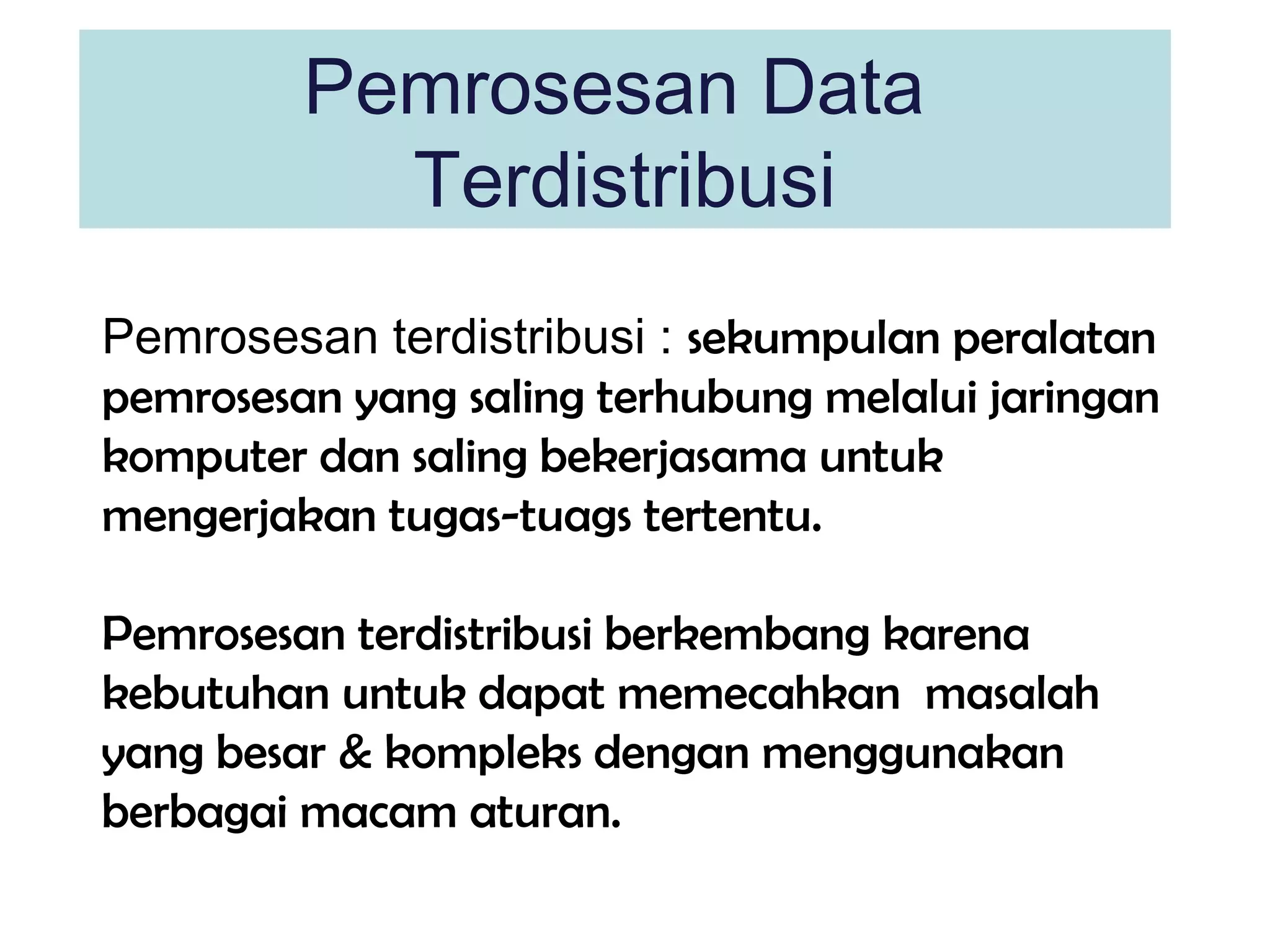 Database Terdistribusi | PPT