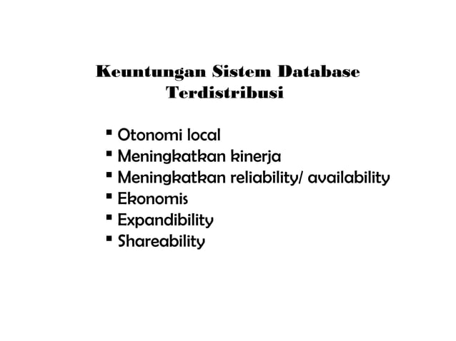 Database Terdistribusi | PPT