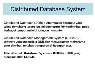 Database Terdistribusi | PPT