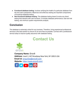 Database Testing: A Detailed Guide | PDF | Databases | Computer ...