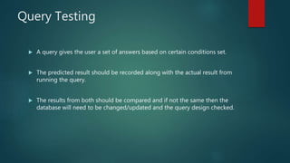 Database Testing and Evaluation | PPT