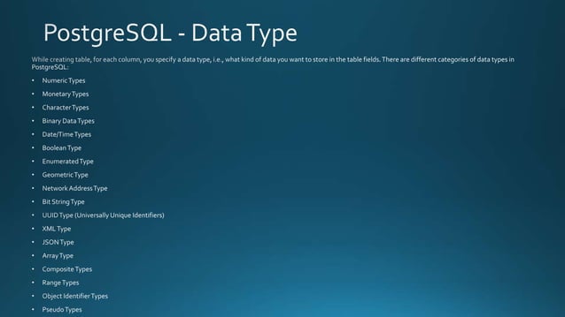 Database testing in postgresql query | PPTX