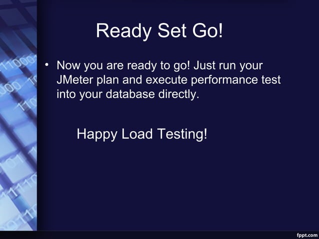 Database Testing With Jmeter Ppt
