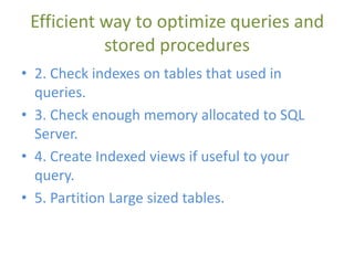 Database training for developers | PPT