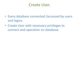 Database training for developers | PPT