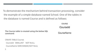 presentation about Database transaction | PPTX