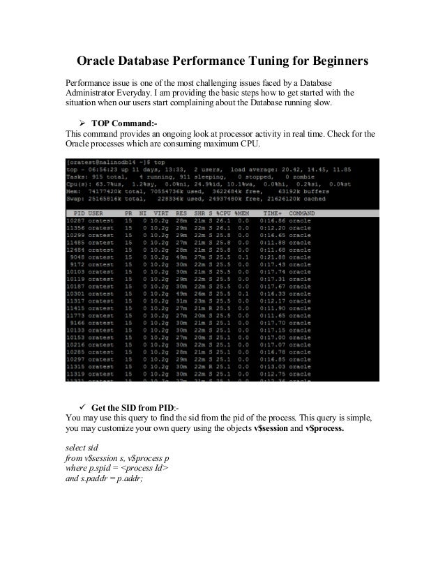 Database Tuning Basics