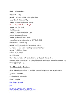 Database upgradation | PDF