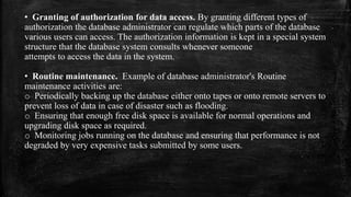 Database user and administrator.pptx | Databases | Computer Software and Applications