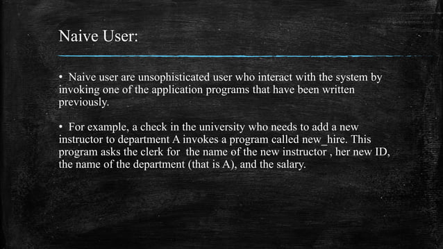 Database user and administrator.pptx | Databases | Computer Software and Applications