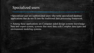 Database user and administrator.pptx | Databases | Computer Software and Applications