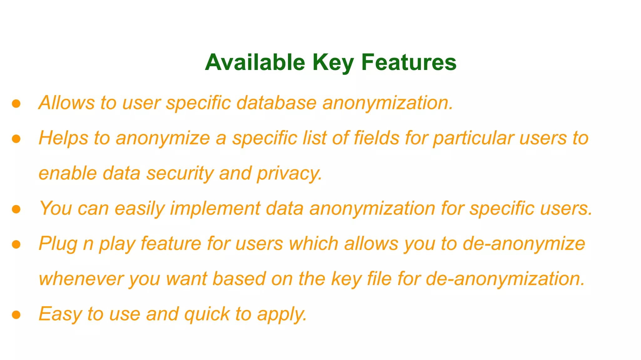Database User Anonymization | PDF