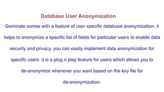 Database User Anonymization | PDF