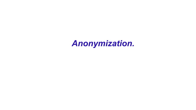Database User Anonymization | PPT | Free Download