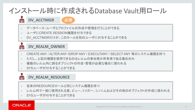 Oracle Database Vaultのご紹介 | PPTX