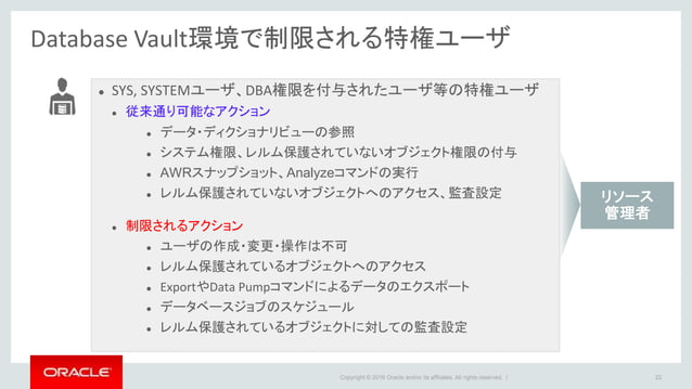Oracle Database Vaultのご紹介 | PPTX
