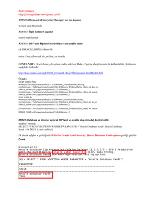 Database Vault / Verinin Güvenliği | PDF