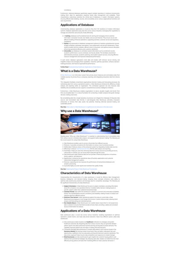 Database vs Data Warehouse- Key Differences | PDF | Databases | Computer Software and Applications