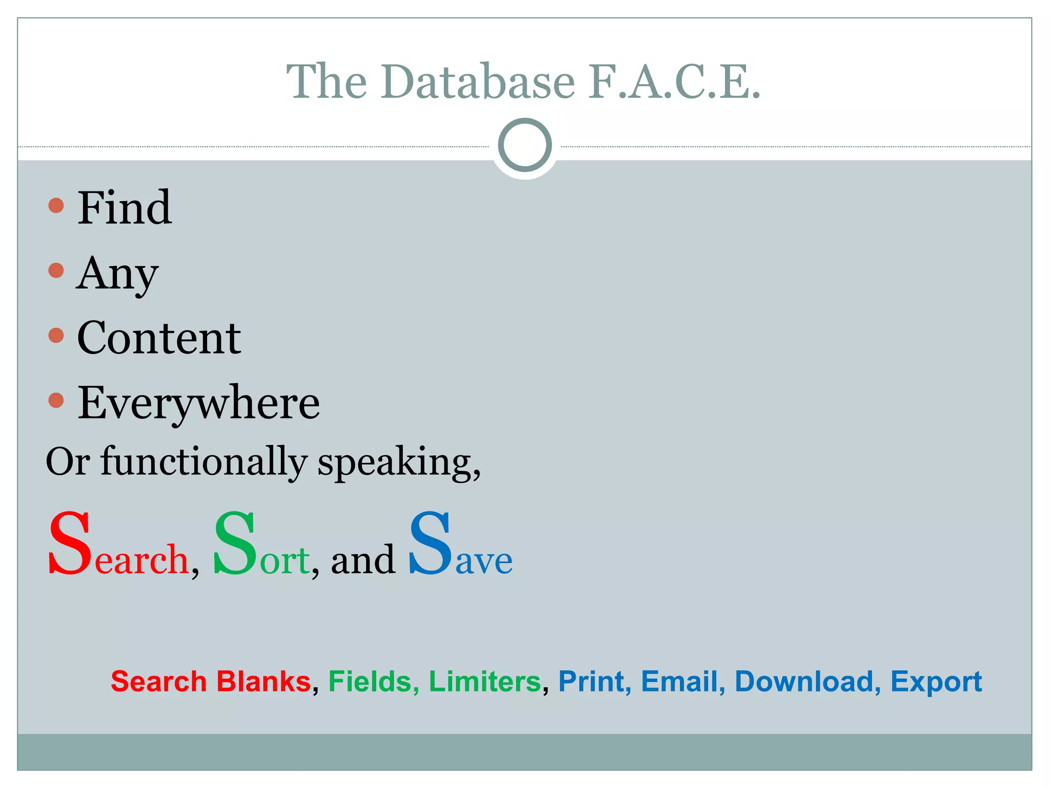 Database Basics | PPT