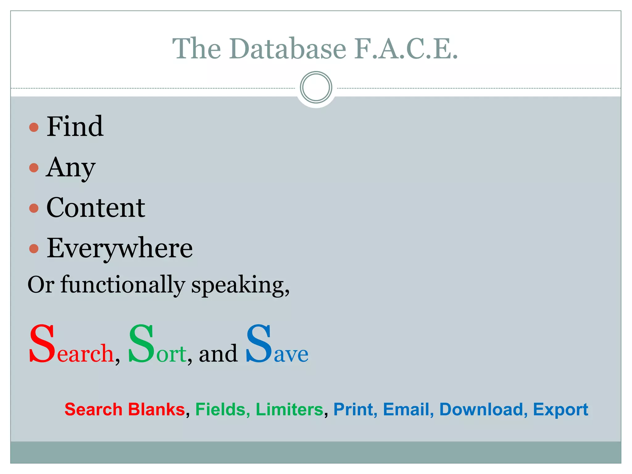 Databasics | PPTX | Search | Internet