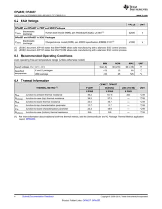 Datablad opa627 operasjonsforsterer sven åge eriksen fagskolen telemark opamp op-amp amplifier ...