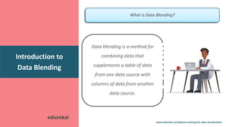 Data Blending in Tableau | Edureka | PDF