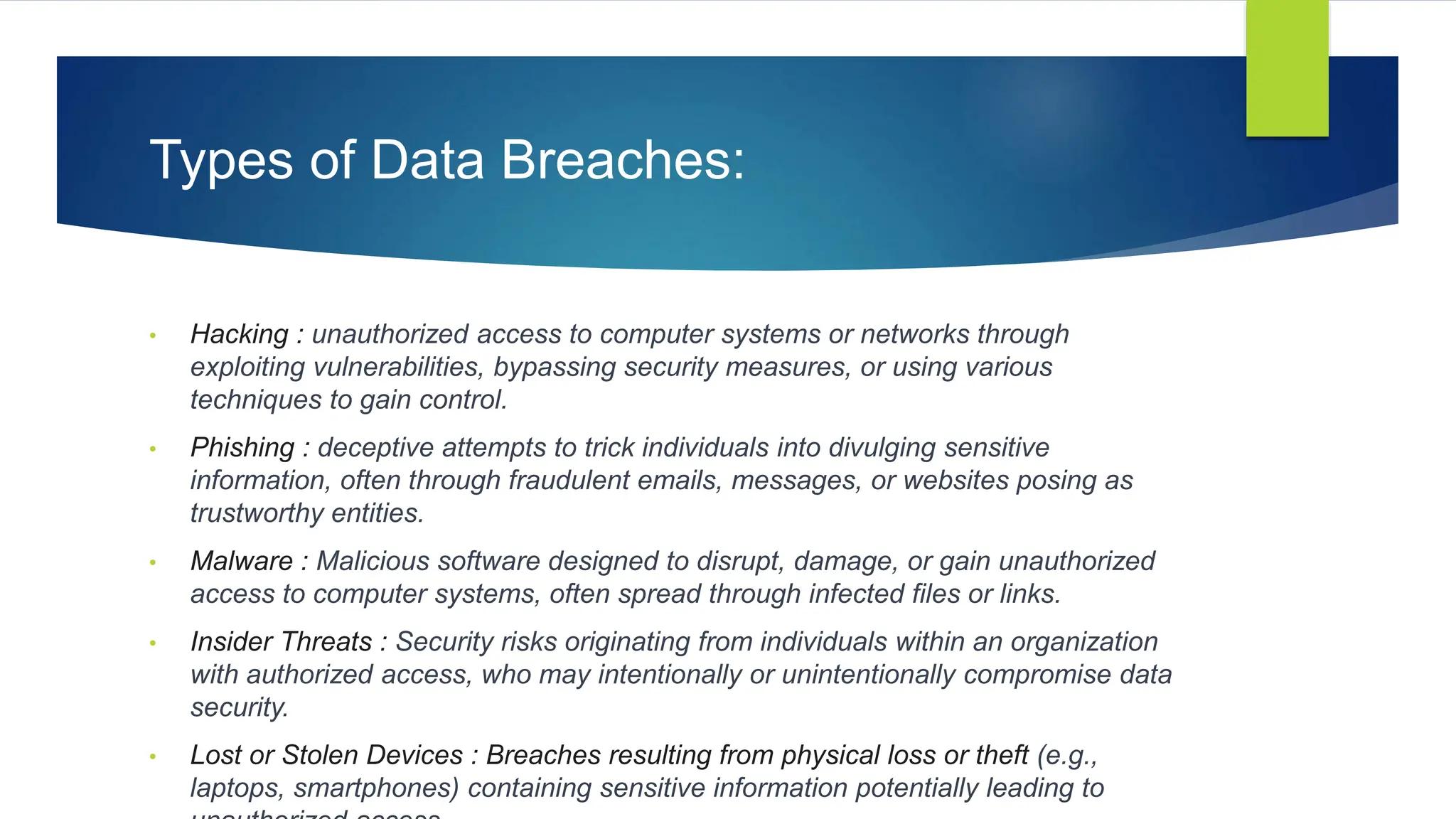 Data Breaches and Prevention of the Data breaches | PPTX