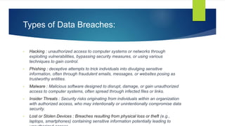 Data Breaches and Prevention of the Data breaches | PPTX