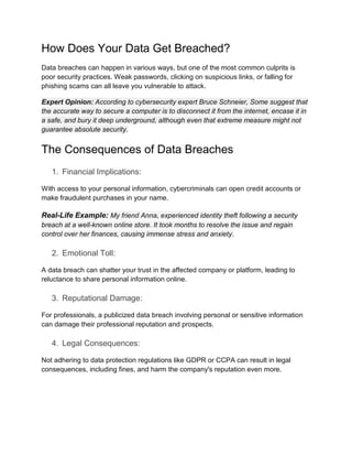Tarun Gaur On Data Breaches and Privacy Fears | DOCX