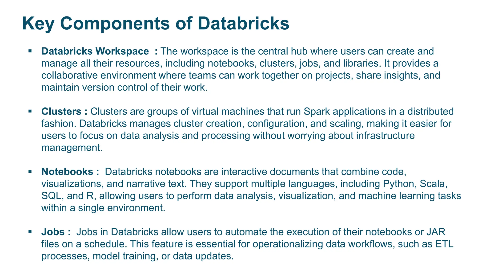 DataBricks fundamentals for fresh graduates | PPTX | Cloud Computing ...