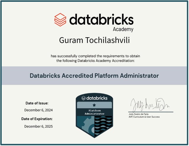 Databricks Accredited Platform Administrator | PDF