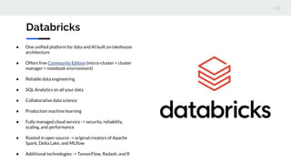 Apache Cassandra Lunch #72: Databricks and Cassandra | PPT