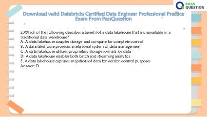 Databricks Certified Data Engineer Professional Exam Questions | PPT