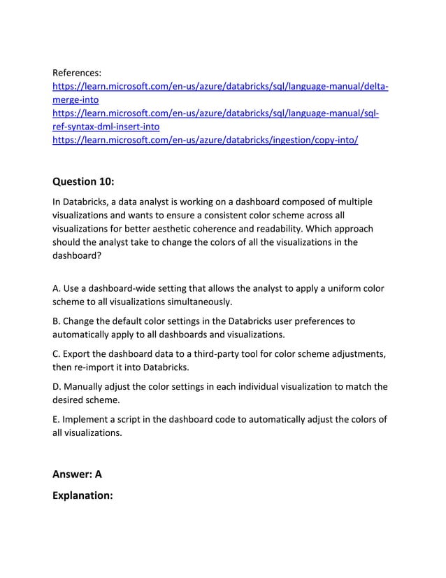 Databricks Data Analyst Associate Exam Dumps 2024.pdf | Databases | Computer Software and ...