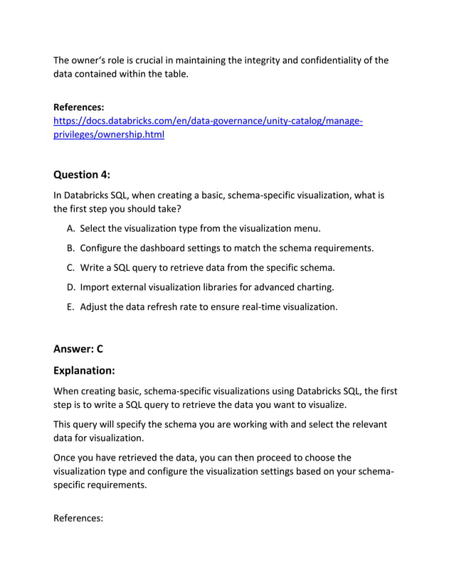 Databricks Data Analyst Associate Exam Dumps 2024.pdf | Databases | Computer Software and ...