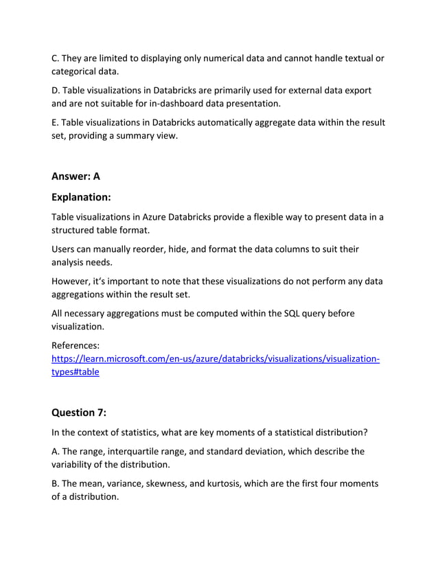 Databricks Data Analyst Associate Exam Dumps 2024.pdf | Databases | Computer Software and ...