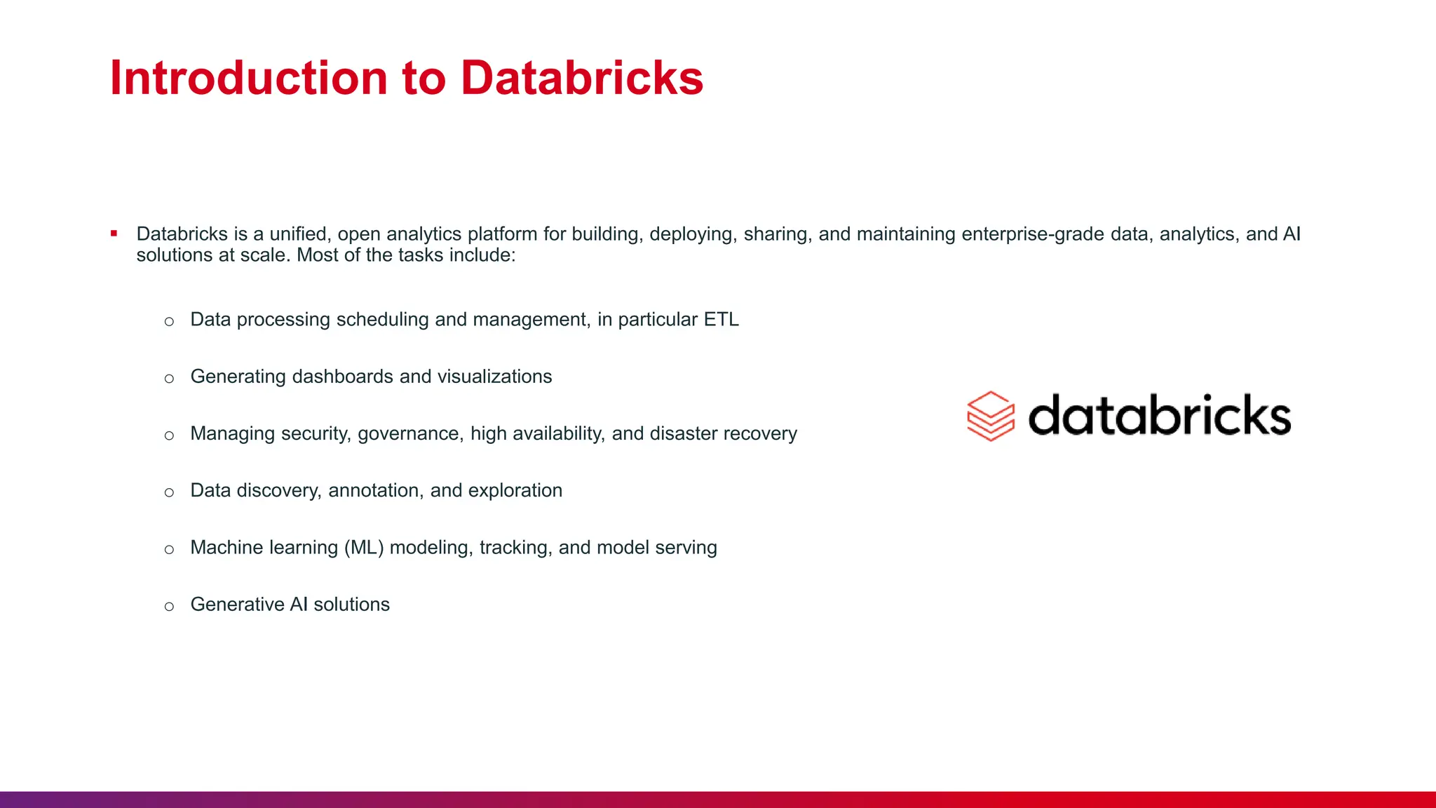 Databricks for MLOps Presentation (AI/ML) | PPTX