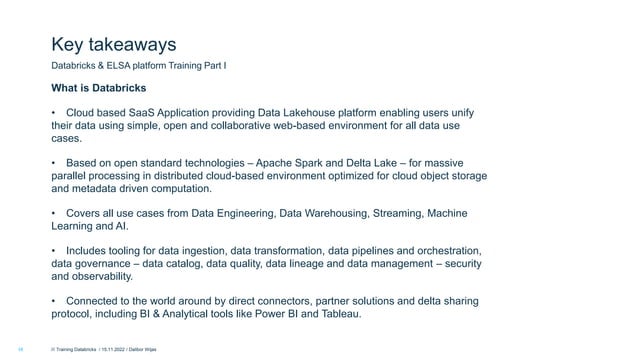 Databricks Fundamentals | PPTX | Databases | Computer Software and Applications