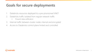 Databricks secure deployments and security baselines, doug march 2022 | PDF