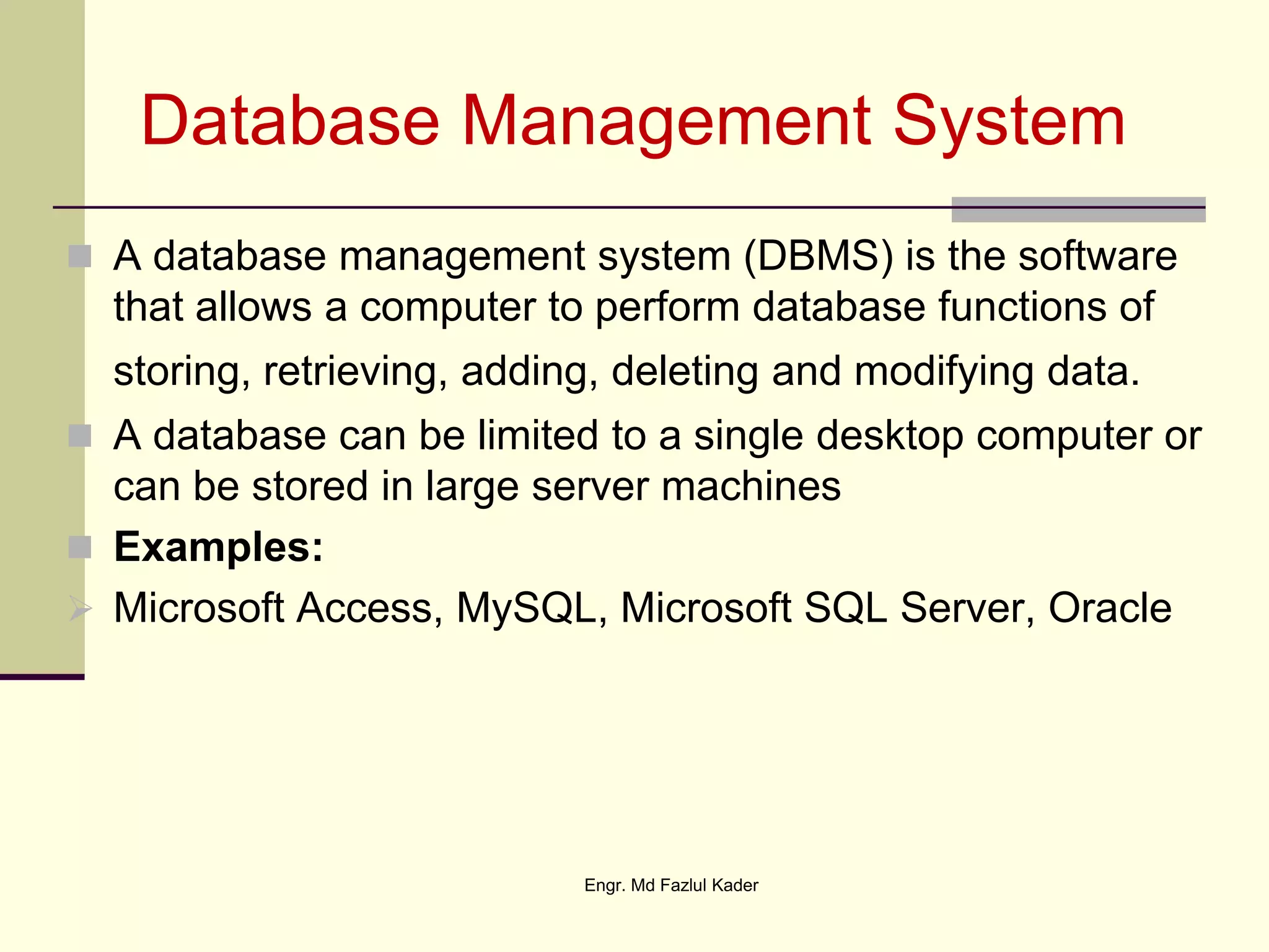 Databse management system | PPT