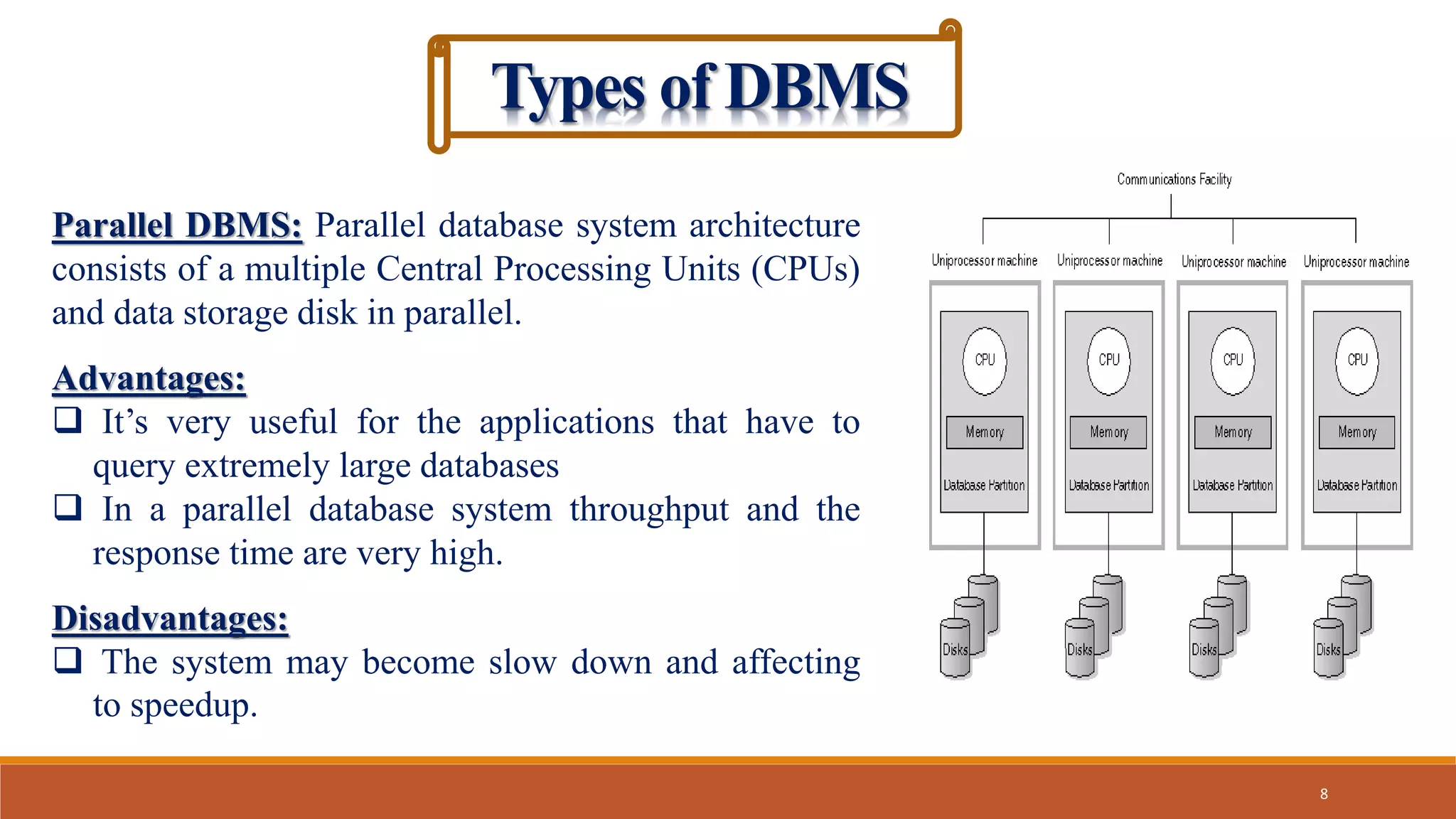 Different types of DBMS | PPTX