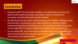 Data Build Tool Training | DBT Training | PPTX