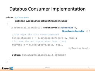 Introduction to Databus | PPT