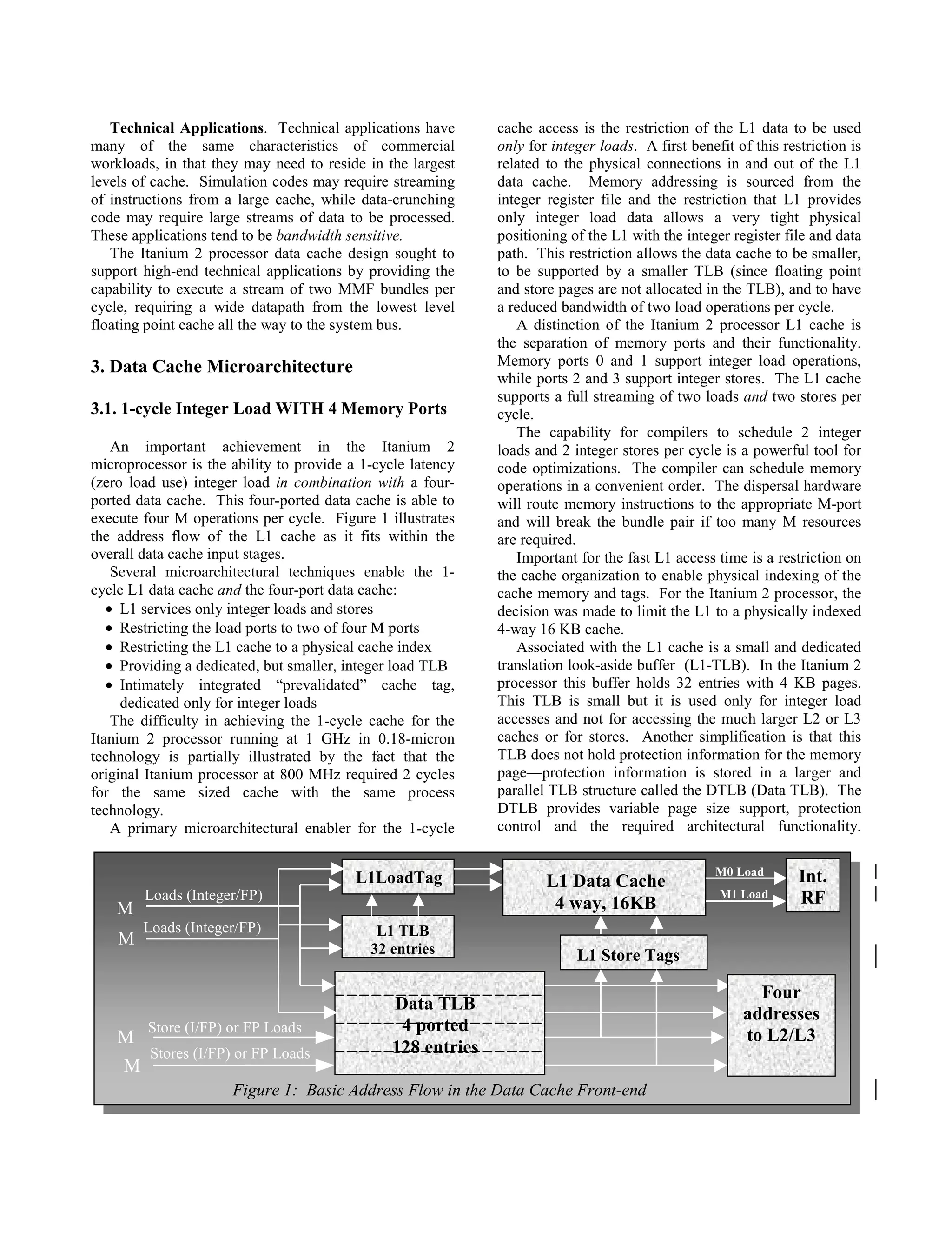 Data cache design itanium 2 | PDF